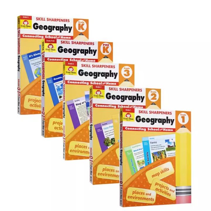 Evan-Moor Skill Sharpeners Geography Workbook, Grade 6, Fun Projects ...