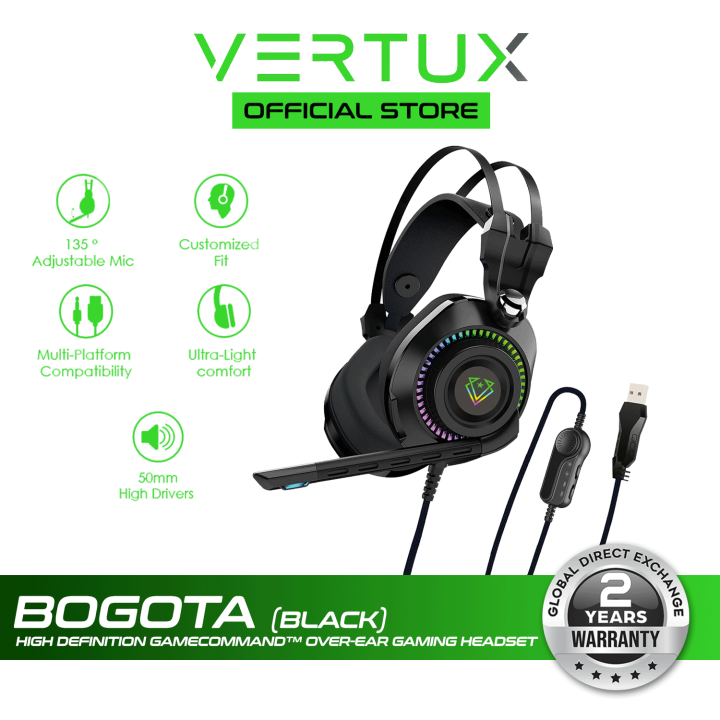 Vertux Bogota High Definition GameCommand™ Over-Ear Gaming Headset ...