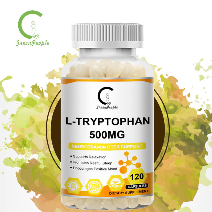 GPGP GreenPeople L-Tryptophan 500mg Encourages Positive Mood Supports ...
