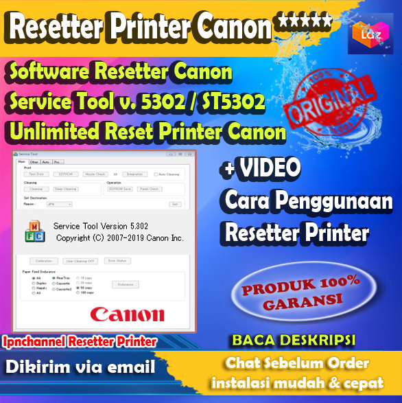 Canon Service Tool v.5302 - ST5302 Resetter Canon | Lazada Indonesia