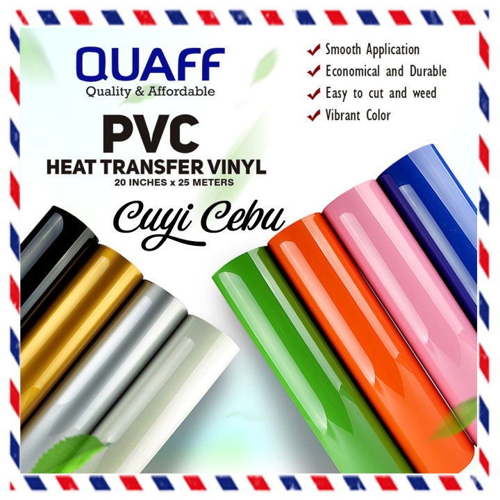 1 ROLL QUAFF PVC TRANSFER VINYL (25METER) FOR T SHIRT - CUYI CEBU | Lazada PH