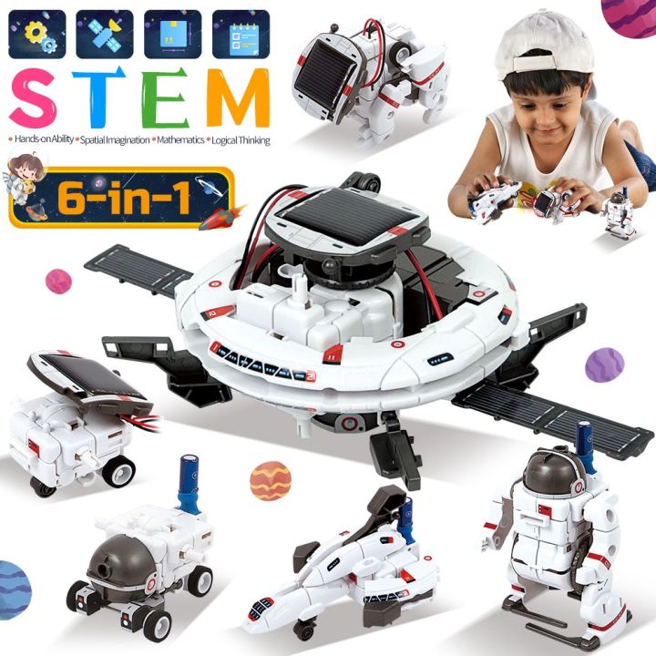 STEM Toys 6-in-1 Science kit Solar Robot Toy Space Astronauta Figure ...
