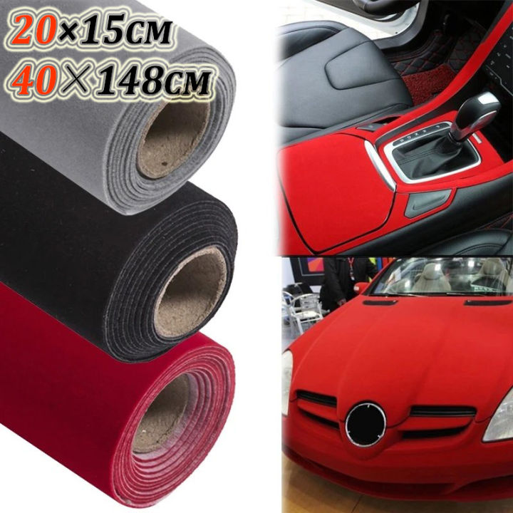 Universal Car Velvet Cloth Sticker Flannel Fabric Self-adhesive ...