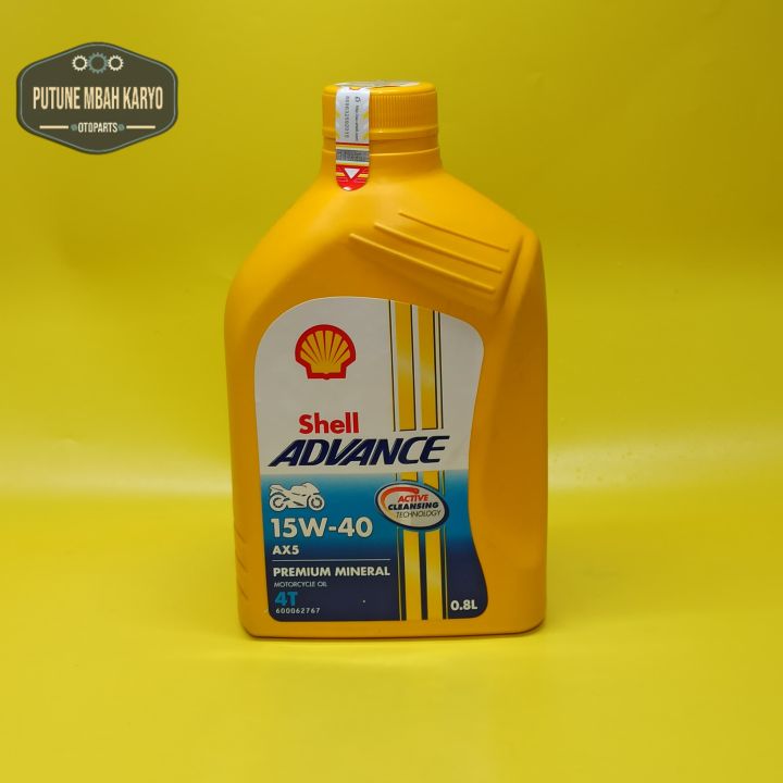 Oli Mesin Shell Advance AX5 4T 15W-40 0,8L | Lazada Indonesia