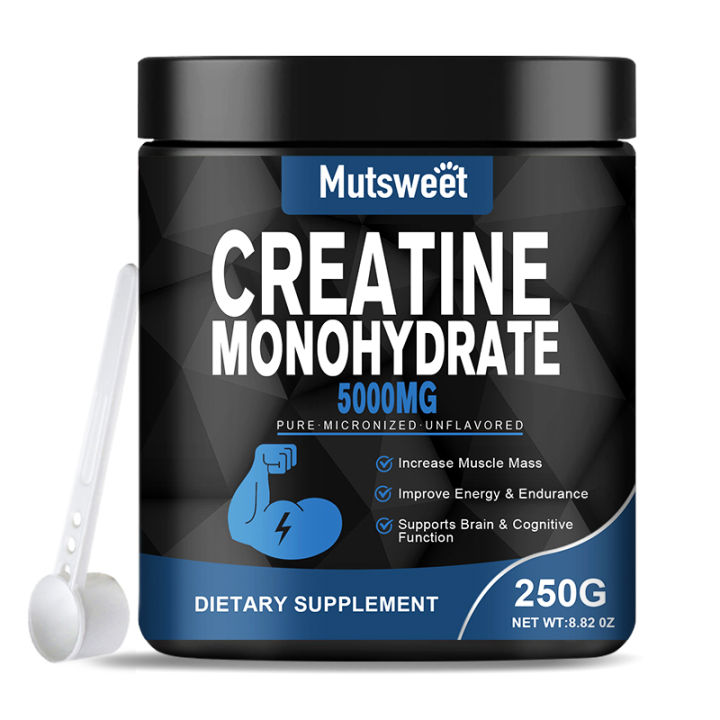 Creatine Monohydrate Powder 5000mg for Pre Workout Muscle Building ...