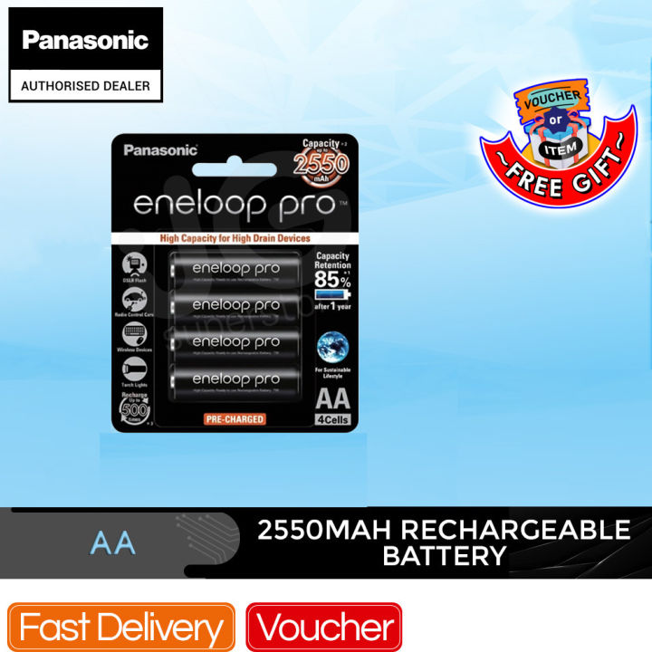 Panasonic Eneloop Pro Bk 3hcce 4bt Aa Rechargeable Battery Pack Of 4