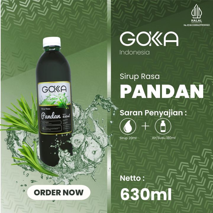Sirup Gokka Rasa Pandan / Minuman Syrup Gokka Rasa Pandan 630ml ...