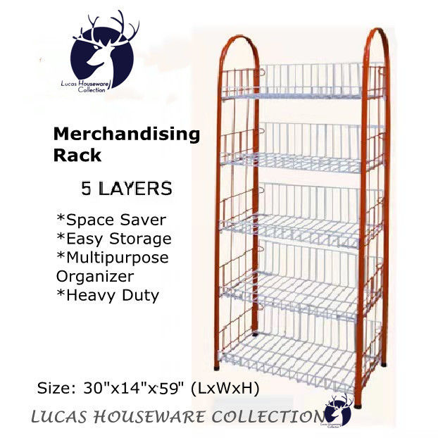 MULTIPURPOSE MERCHANDISING RACK 3 LAYER / 4 LAYER / 5 LAYER ORGANIZER ...