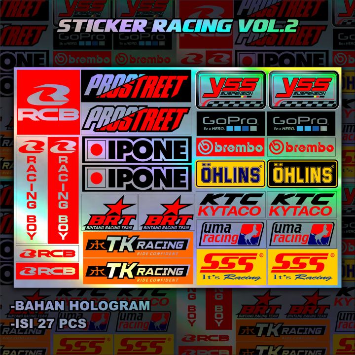 Sticker Racing Stiker Motor Hologram | Lazada Indonesia