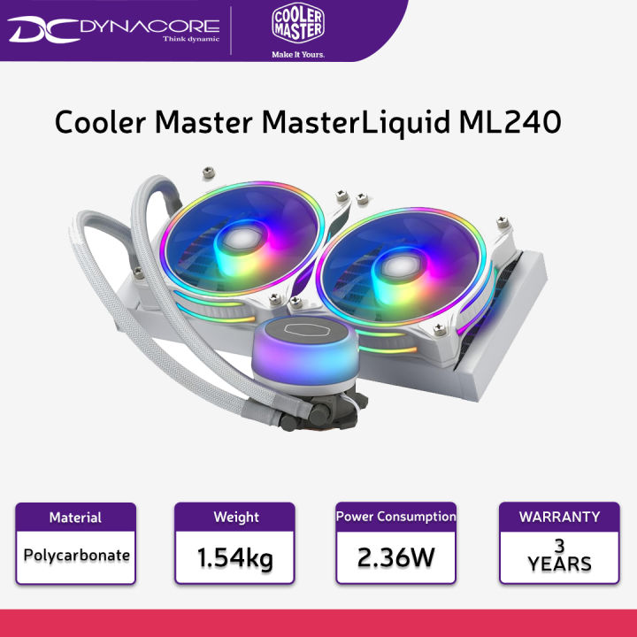 Cooler Master MasterLiquid ML240 Illusion ARGB AIO CPU Liquid Cooler ...