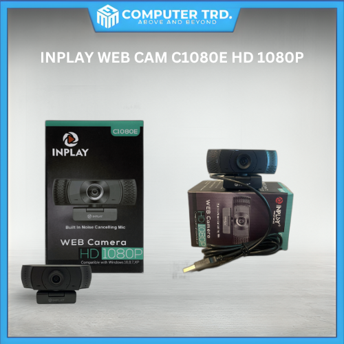 INPLAY WEBCAM BUILT INNOISE CANCELLING MIC HD 1080P C1080E USB 2.0 ...