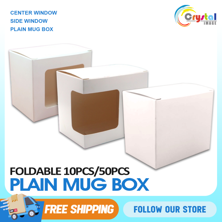 Cardboard Box Mug Box Window Side (10/50pcs) | Mug Box White Gift Box ...
