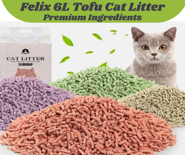 Felix Premium Super Clumping Tofu Cat Litter Sand Pasir Kucing Wangi ...