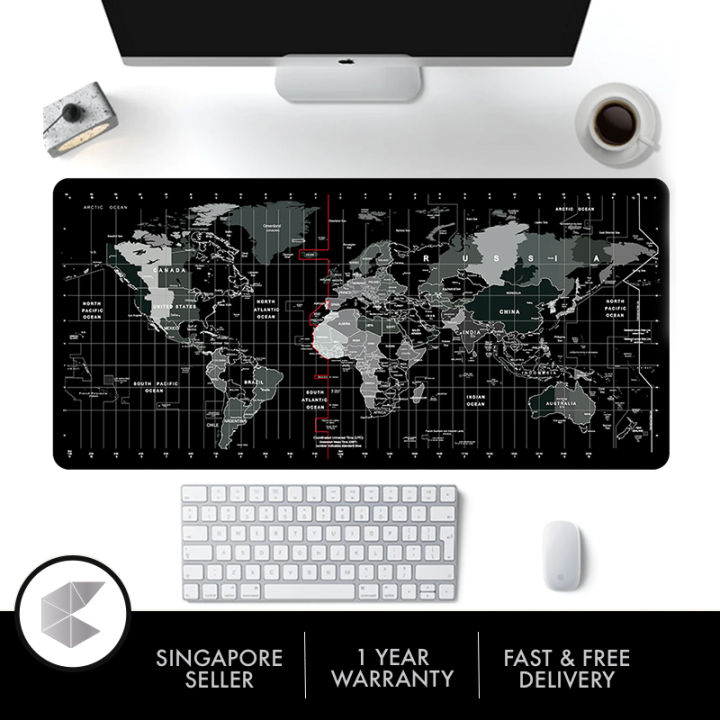 [SG READY STOCK] Premium Non-Slip World Map Gaming Mouse Pad Mouse Mat ...