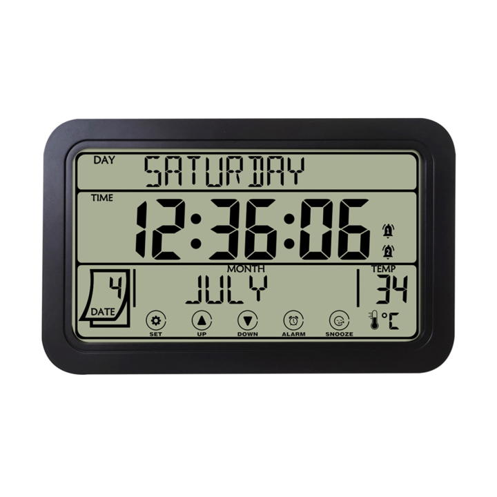 (YTSN) Clock Digital Clock with Indoor Outdoor Temperature Wireless, 7 ...