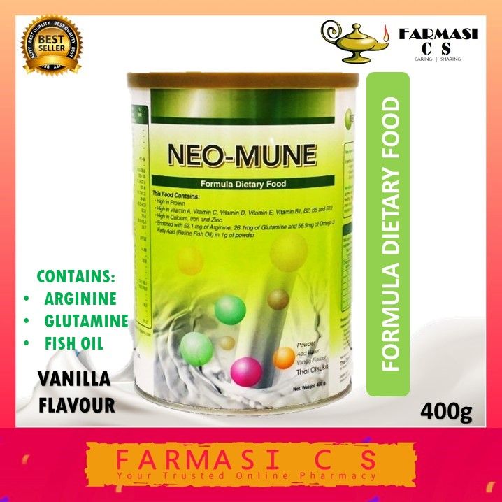 Neo-Mune Formula Dietary Food Vanilla Flavour 400g x 1 Tin / 400g x 2 ...