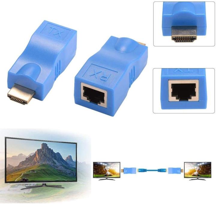 RJ45 TO HDMI CONVERTER EXTENDER LAN CAT5E CAT6 | Lazada