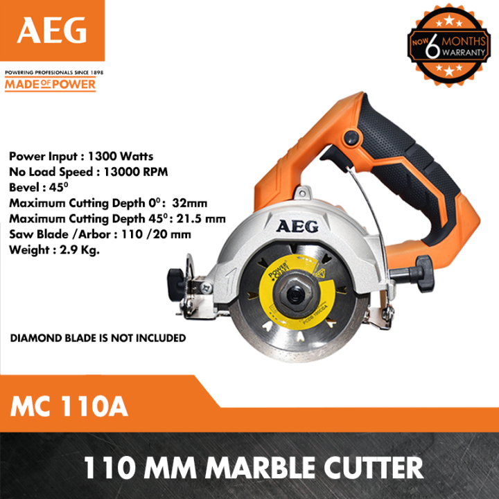 AEG 110MM MARBLE CUTTER MC-110A | Lazada PH