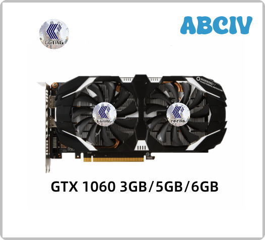 ABCIV Used MIS GeForce GTX 1060 3GB 5GB 6GB Gaming Graphic Card GDDR5 ...