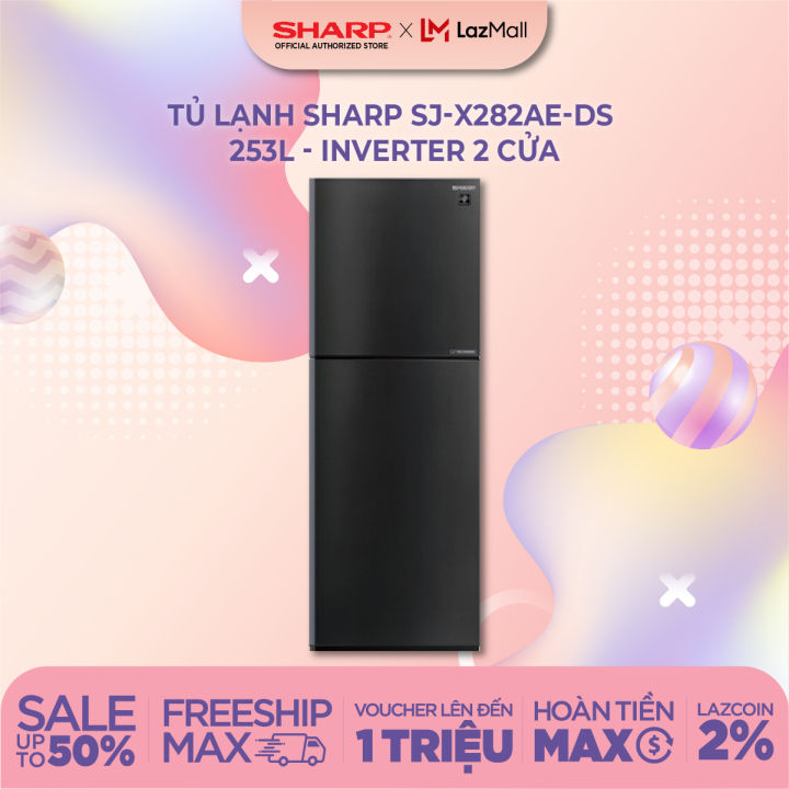 [Miễn phí COD Giao + Lắp Đặt Hà Nội][Voucher Upto 6 Triệu][Trả góp 0%] Tủ lạnh Sharp SJ-X282AE ...