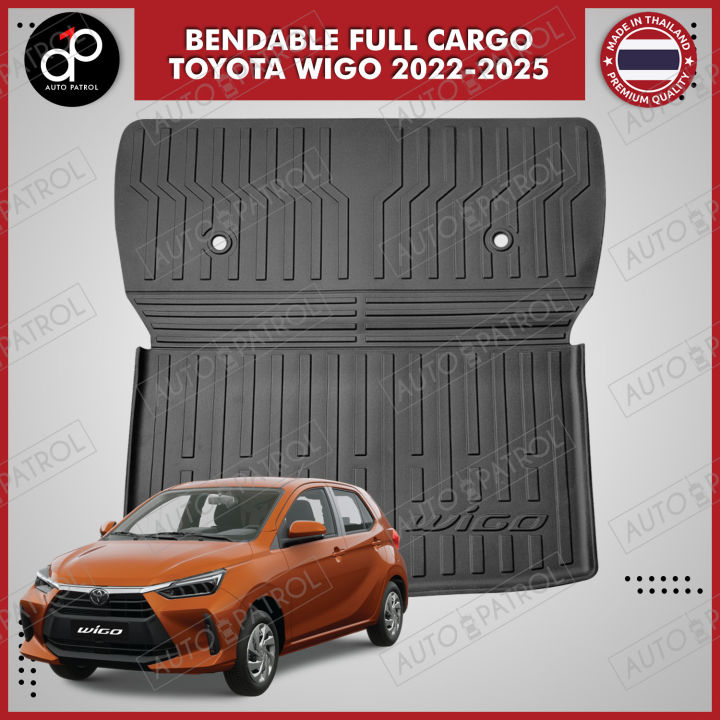 TOYOTA WIGO 2022-2025 Bendable Full Cargo Trunk Tray with Back Seat ...