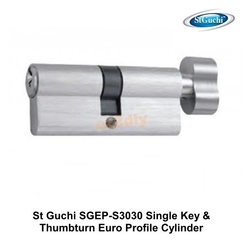St Guchi SGEP-S3030 Single Key & Thumbturn Euro Profile Cylinder | Lazada