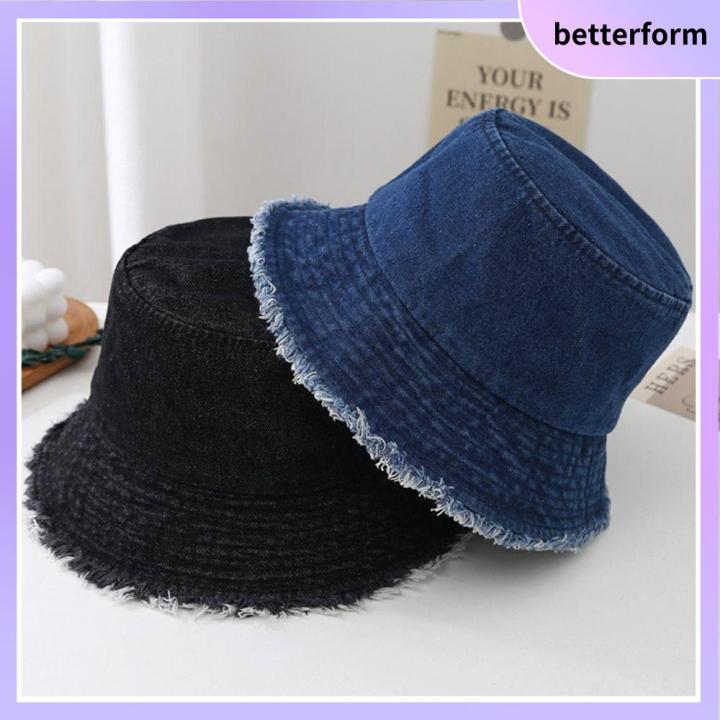 BETTERFORM Men Women Fringed Edge Vintage Bob Hat Bucket Hat Fisherman ...