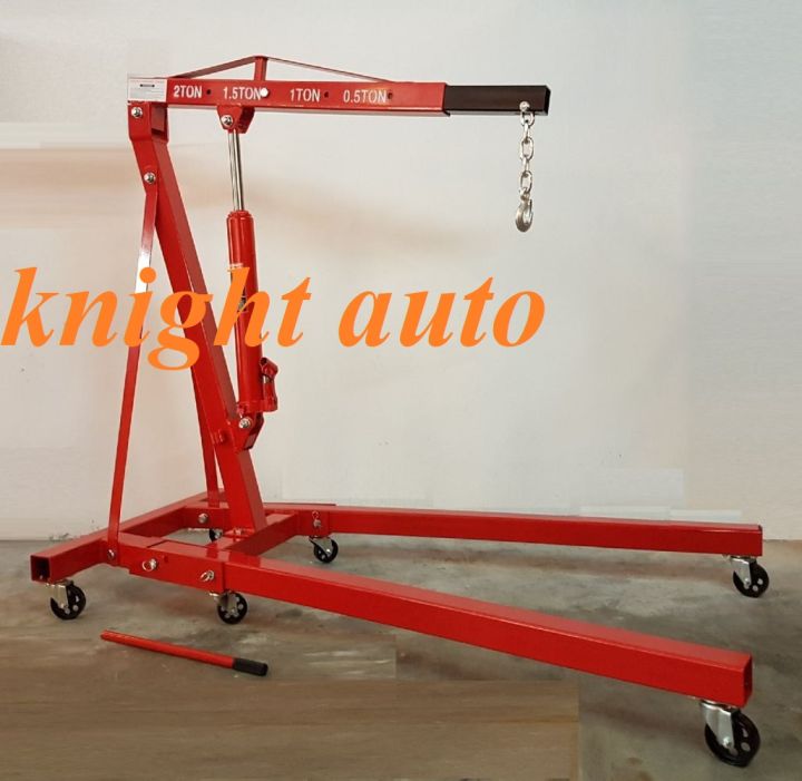 KGT 2Ton Heavy Duty Hydraulic Folding Engine Crane Hoist 85KG 2 TON ...
