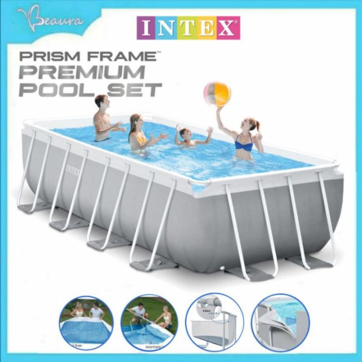 🔥 Intex Prism Frame Rectangular Swimming Pool Steel Iron Rectangle ...