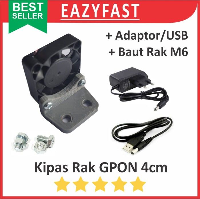 Kipas Fan Pendingin Rak 4cm GPON EPON OLT HSGQ Kabel FO Fiber Optik ...
