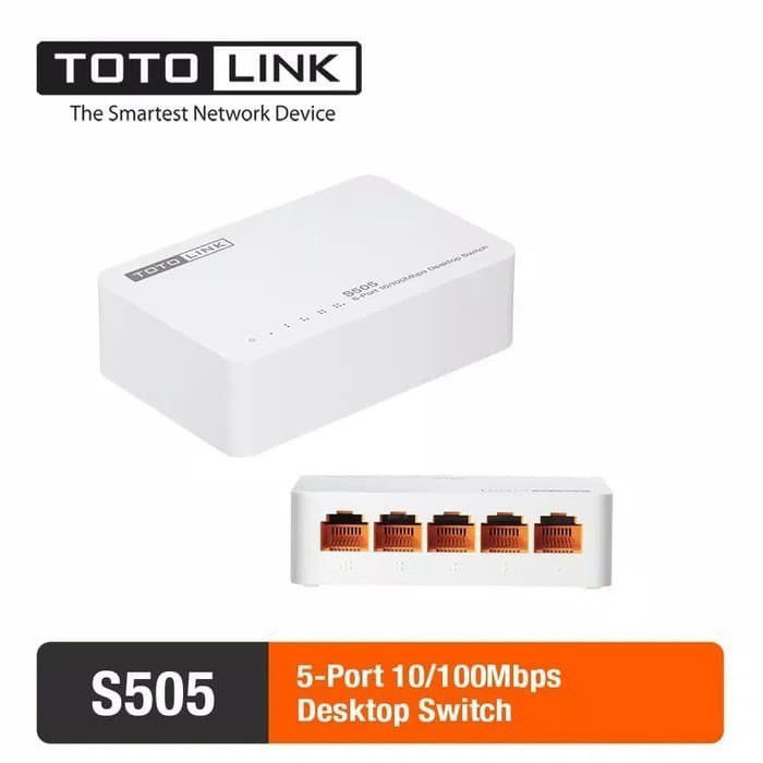 TOTOLINK S505 5-Port 10/100Mbps Desktop Switch | Lazada Indonesia