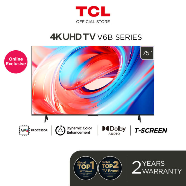 Duty free goods TCL 75" 4K TV with HDR 10, Dynamic Color Enhancement 75 inch TV, Dolby Audio ...