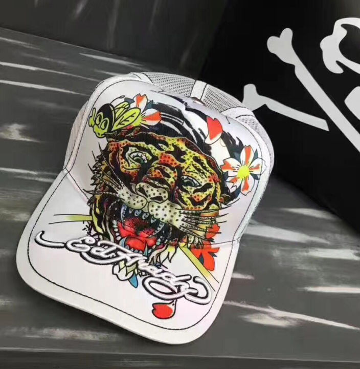 Ed Hardy Cap Men & Women Unisex Hot Embroidery Diamond Tiger Head Bee ...