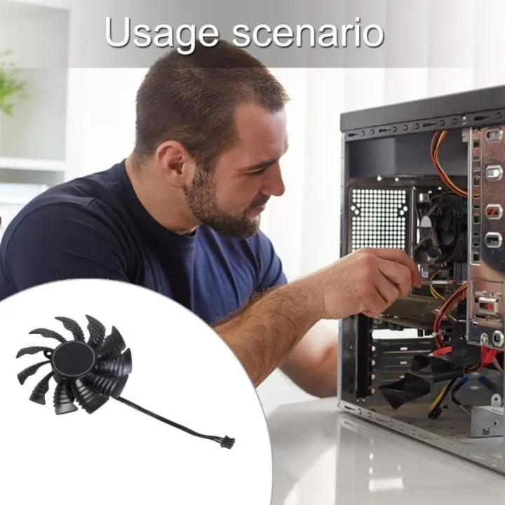 80mm 12V 3pin tản nhiệt Card đồ họa fan hâm mộ cho gtx1650 làm mát VGA ...