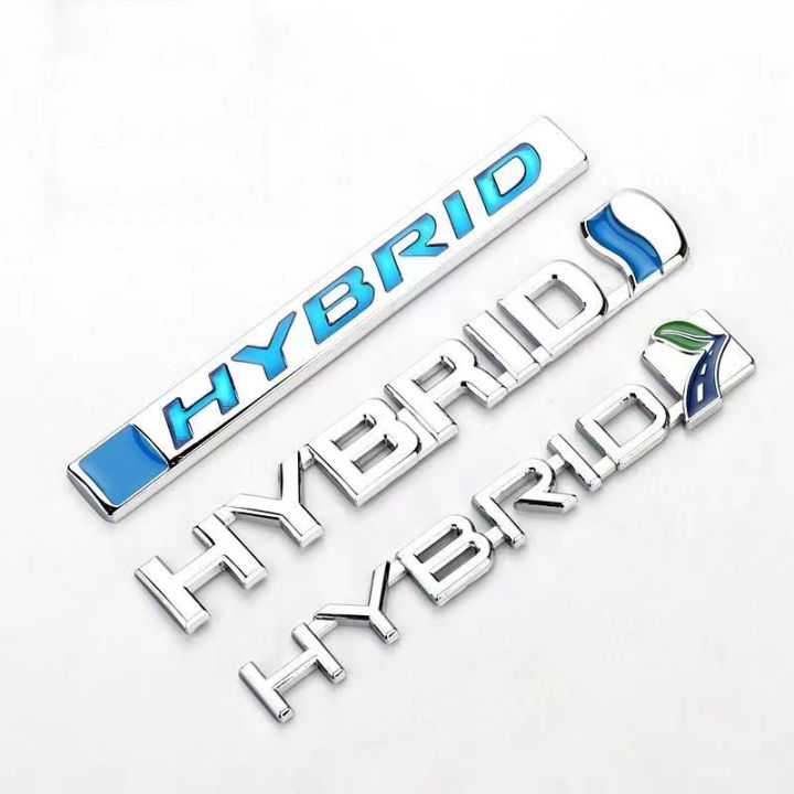 3D Metal HYBRID Car Sticker Emblem Badge For Hybrid Logo Toyota ...
