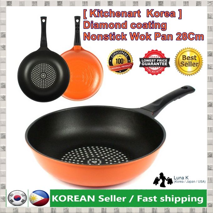[Kitchenart] Professional Diamond coating Nonstick Wok Pan 28Cm ...