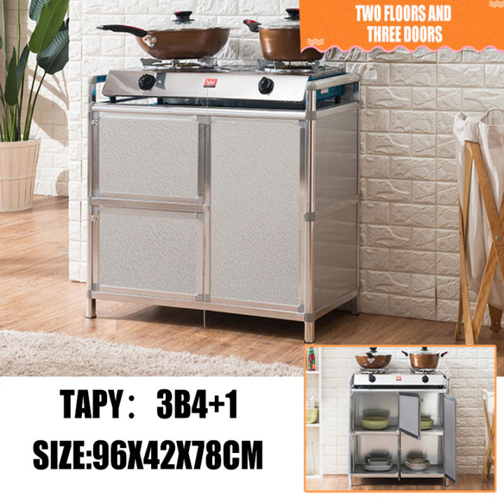 Aluminum alloy cabinet multi-functional kitchen cabinet with sink ...