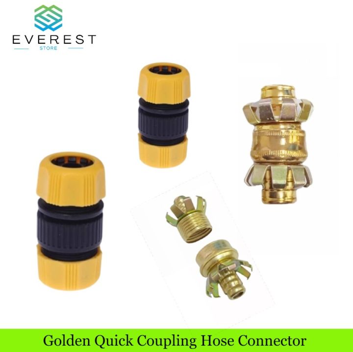 Golden Quick Coupling Hose Connector Hose Connection 1/2 , 5/8 | Lazada PH