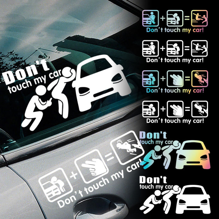 Creative Don't touch my car ! Car Personalized Reflective Cartoon ...