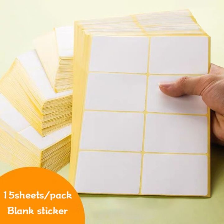 White Blank Paper Label Self Adhesive Sticker Labels Tags Writable ...