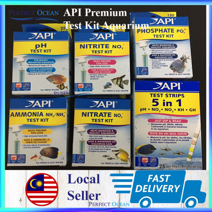 API Test Kit Aquarium Water (pH Ammonia Nitrate Nitrite Phosphate KH ...
