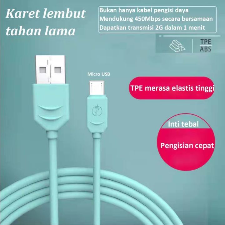 Kabel Data 2.1A Micro Usb Type C Iphone Fast Charging 1 Meter - COD ...