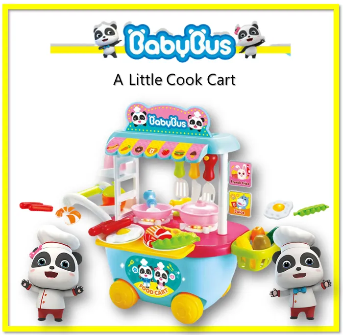 [ACADEMY] Babybus A Little Cook Cart kitchen cooking chef | Lazada