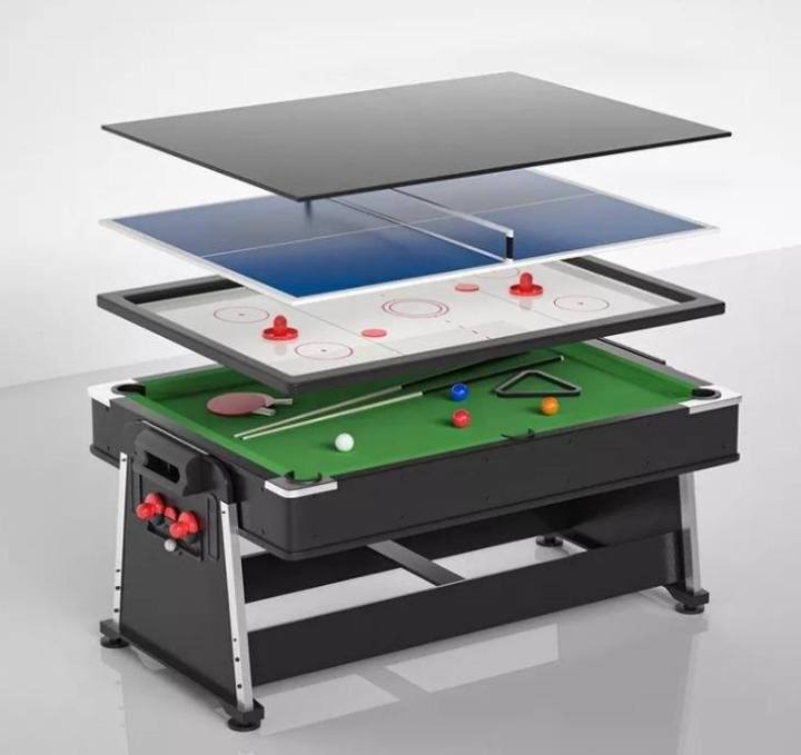 4x7 ft. 4in1 Rotating Multi-Gaming Table with Rack billiards | Lazada PH