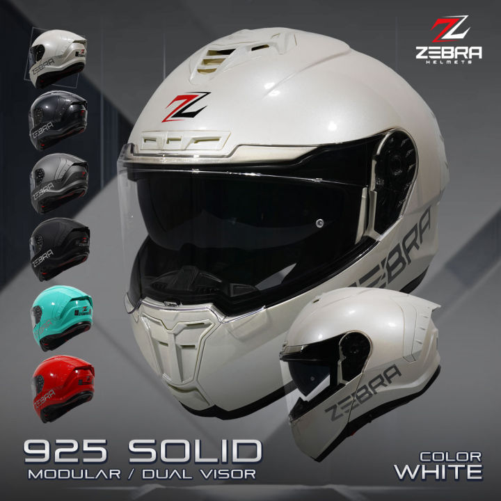 ZEBRA YM-925 modular helmet for motorcycle dual visor full face men and ...