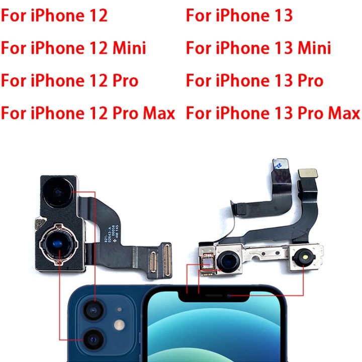 Original For iPhone 12 13 Pro 12Pro 13Pro Back Rear Camera Module Flex Cable Max Mini Front ...