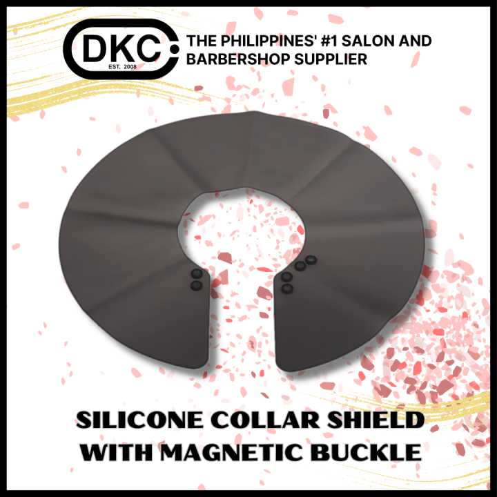 DKC Silicone Collar Cape Shield with Magnetic Buckle for Hair Cutting ...