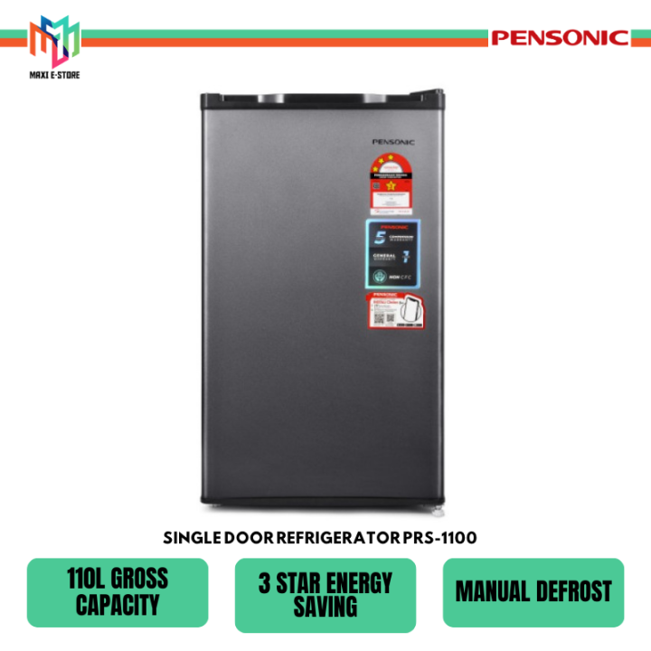 Pensonic PRS-1100 Single Door Refrigerator 110L Mini Fridge Mini Bar ...