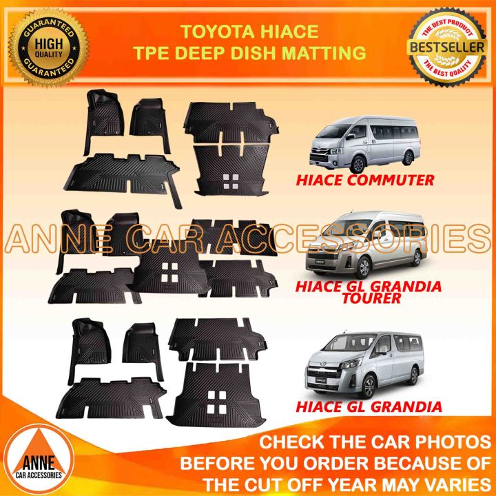 TPE Black Car Deep Dish for Toyota Hiace Commuter 2019 2020 2021 2022 ...