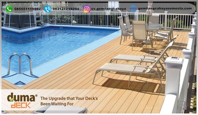 Duma Deck ( 3 Meter ) / Decking WPC / Lantai WPC / Lantai Kolam Renang ...